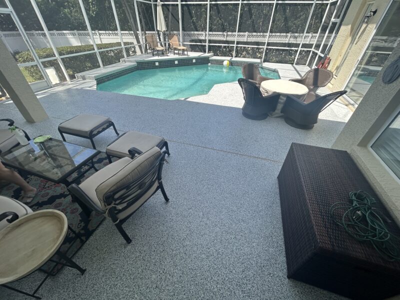 Flake Epoxy Pool Deck - Precision Epoxy Systems